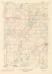 1946 Map of Fortune Lakes, Iron County, MI — High-Res | Pastmaps